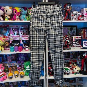 Hot Topic | Jeans | Hot Topic Ht Denim White Black Plaid Skinny High ...